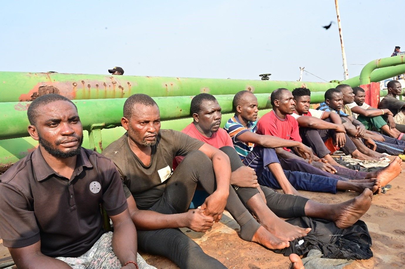 INTERCEPTED CRUDE OIL VESSEL IN WARRI, DELTA STATE.