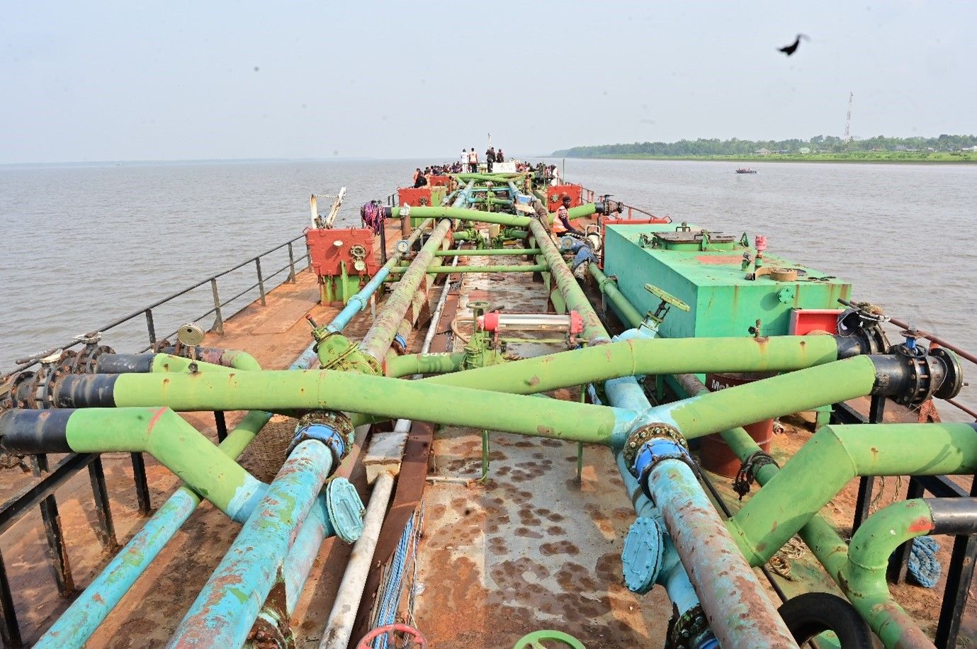 INTERCEPTED CRUDE OIL VESSEL IN WARRI, DELTA STATE.