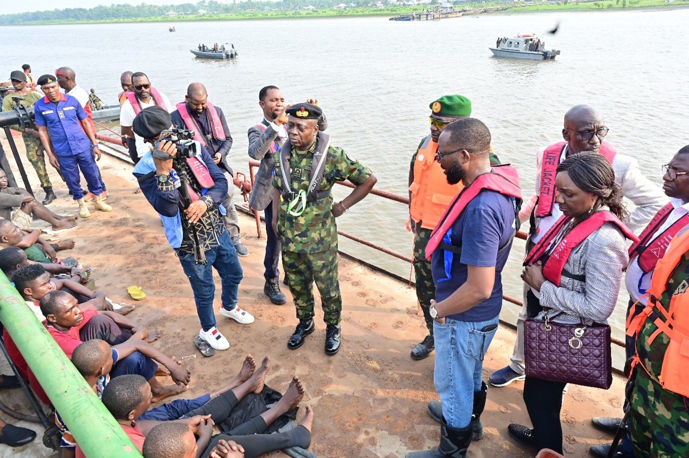 INTERCEPTED CRUDE OIL VESSEL IN WARRI, DELTA STATE.