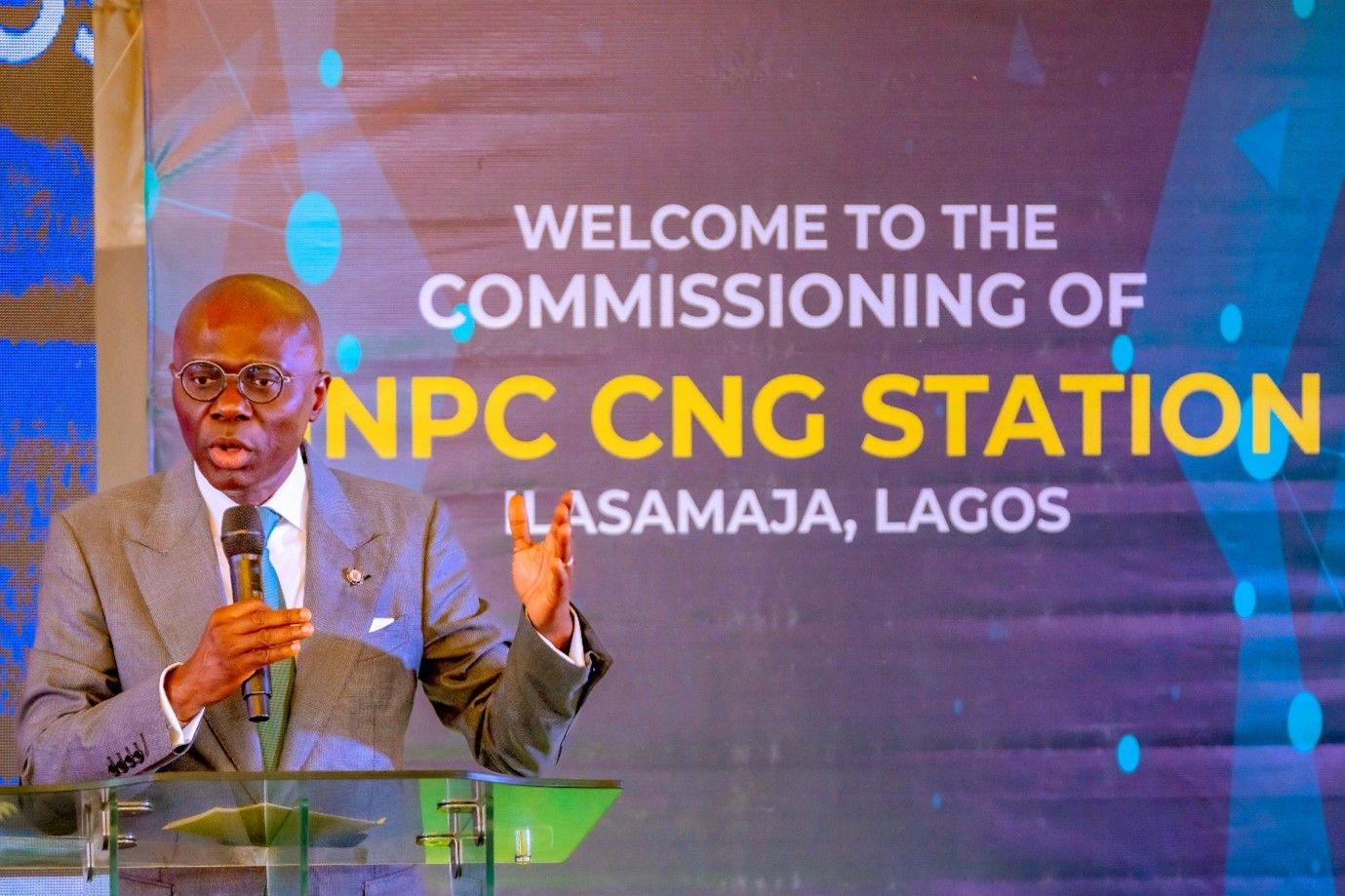 THE COMMISSIONING OF NNPC LIMITED'S CNG STATION AT ILASAMAJA, LAGOS STATE.
