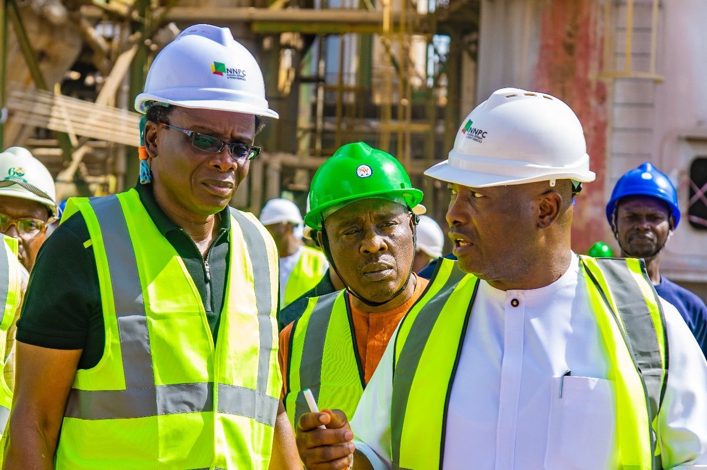 Senate Ad hoc Committee (Downstream) on an oversight visit to Kaduna Refining and Petrochemical ...